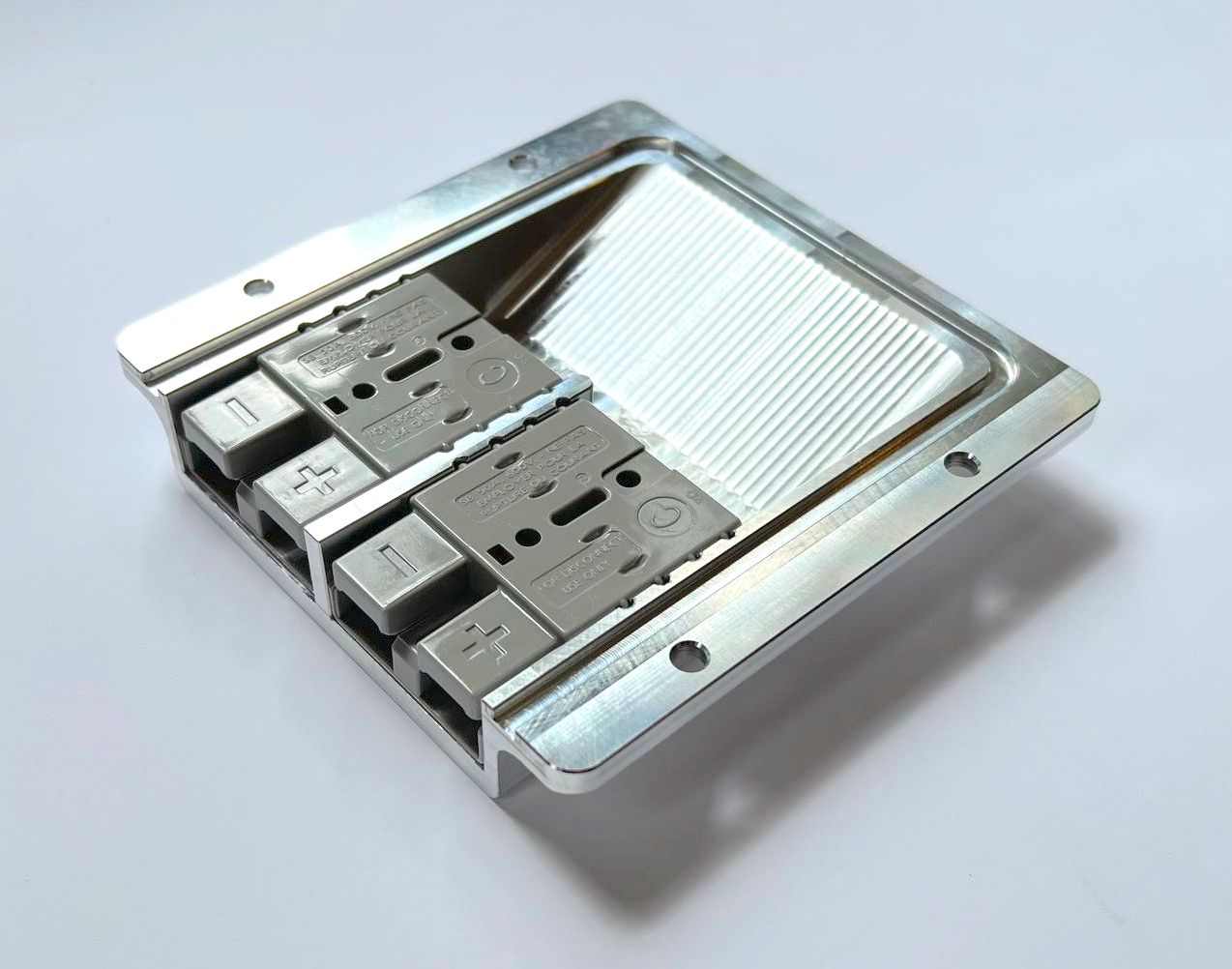DOUBLE ANODISED SURFACE MOUNT BILLET CNC ALUMINIUM 50AMP ANDERSON PLUG ...